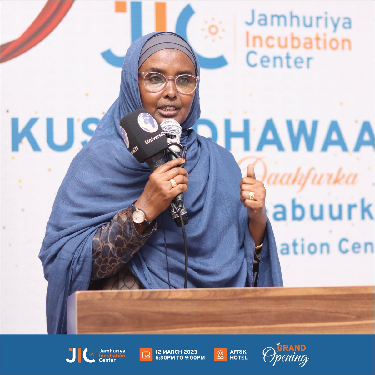 Jamhuriya University on Twitter: "During her speech, the Co-founder of Somali Women In Business ...