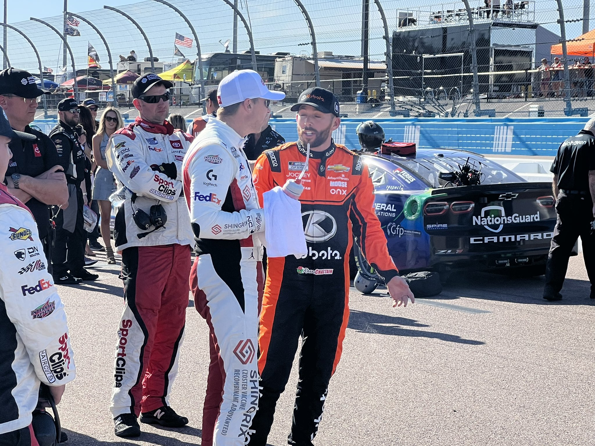 Dustin Long on Twitter: "#NASCAR … Denny Hamlin and Ross Chastain talked after the race. https ...