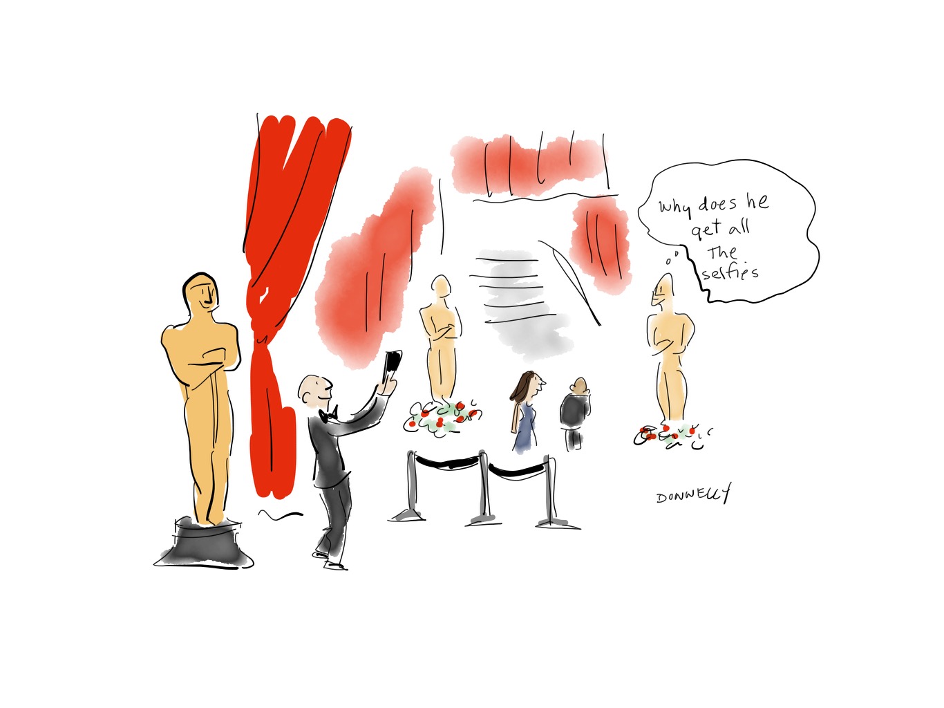 Oscars Selfie Drawing