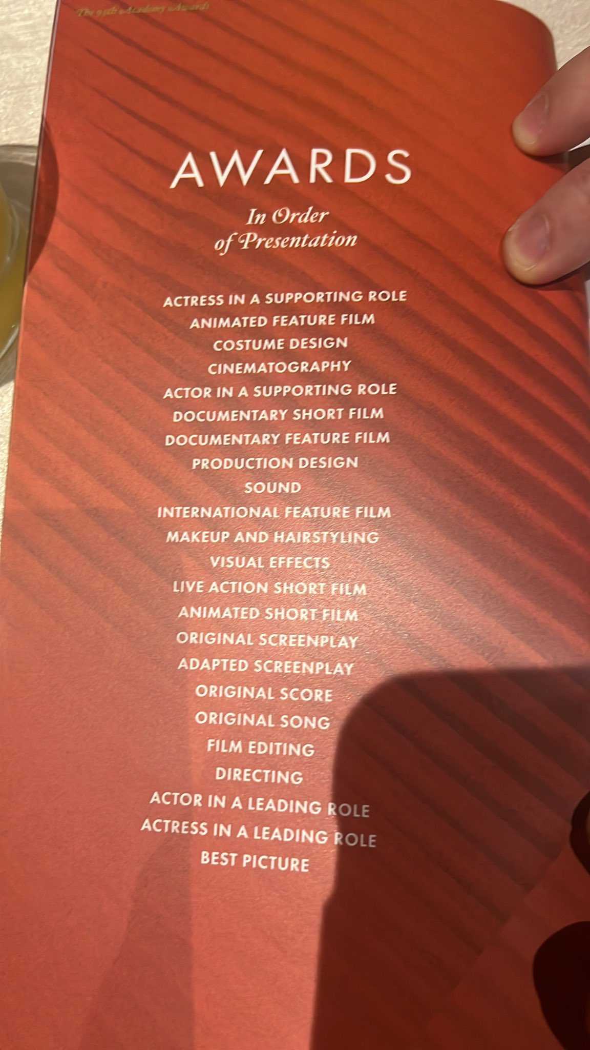 Variety on Twitter: "Here's the run of show for tonight's #Oscars ...