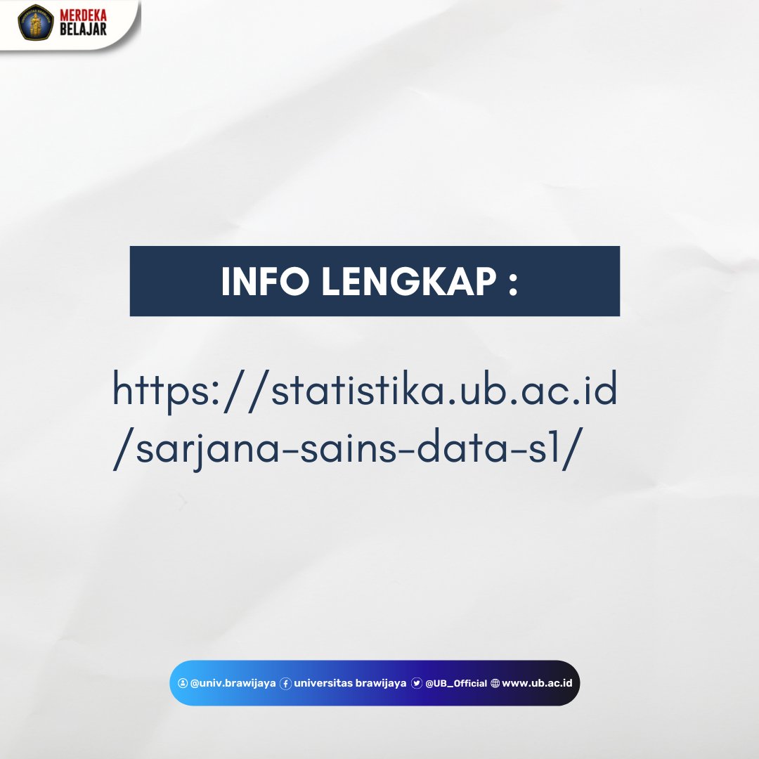 Universitas Brawijaya on Twitter: "Informasi lengkap dapat #TemanUB akses di https://statistika ...