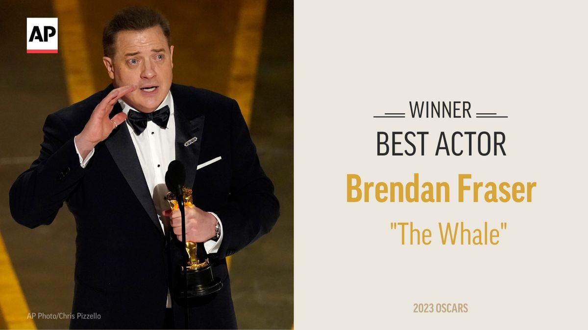 Brendan Fraser has won the Oscar for best actor, completing the kind of ...