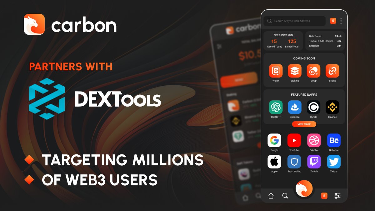 DEXTools on Twitter: "RT @trycarbonio: Carbon @trycarbonio partners with @DEXToolsApp to target ...