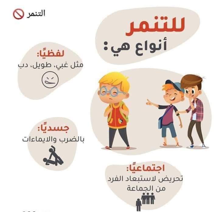 موضوع اليوم عن #التنمر المدرسي..( لا تمر دون ان تقرأ الموضوع الدي يهم ...