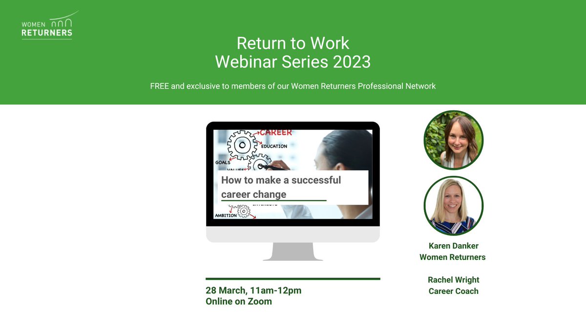 Women Returners on Twitter: "FREE Webinar: Career Change Are you wanting to make a career change ...