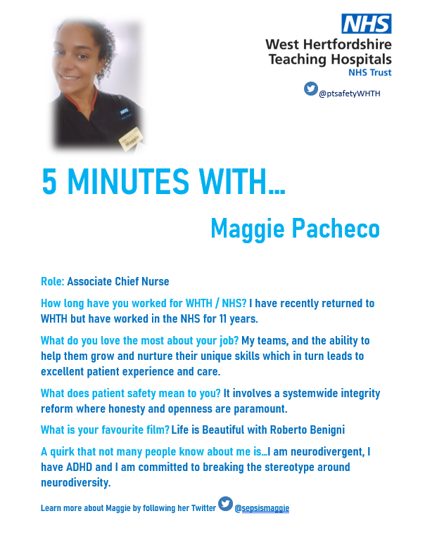 Dr. Ron Daniels BEM on Twitter: "RT @ptsafetyWHTH: Introducing our Associate Chief Nurse Maggie..."