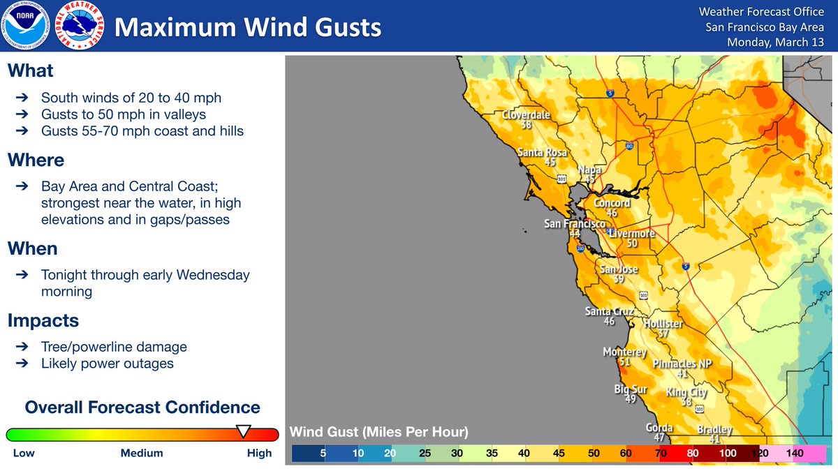 Nws Bay Area 🌉 On Twitter Strong To Damaging Wind Is Expected From