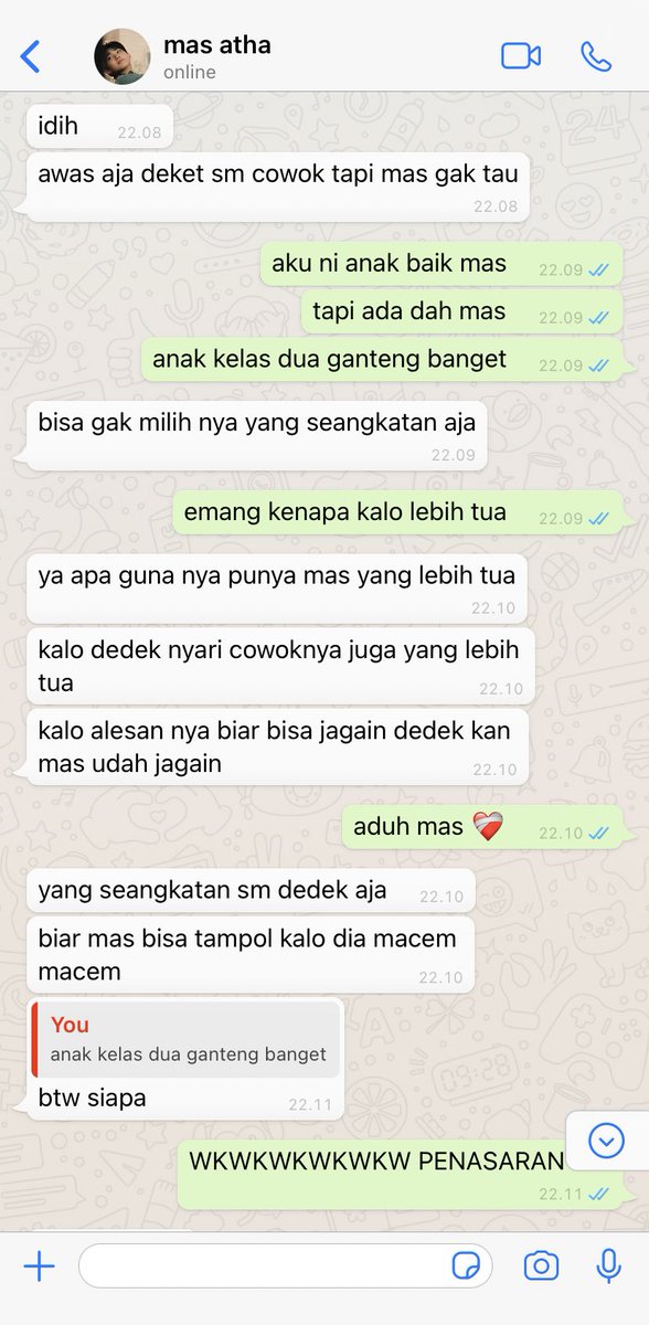 sai on Twitter: "02. aku sbnrnya jg mau punya mas atha"