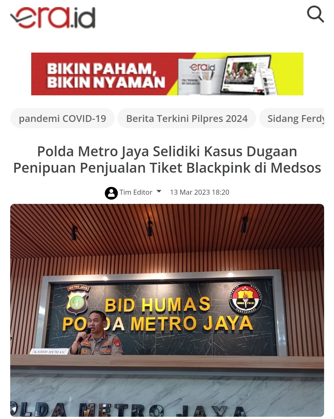 Mazzini on Twitter: "Polri turun tangan menyelidiki kasus tertipunya kpopers saat membeli tiket ...