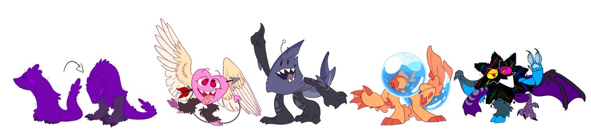 「pretty big creature comm for ! 」|🍂🌾 사과 주스 🍁🥀のイラスト