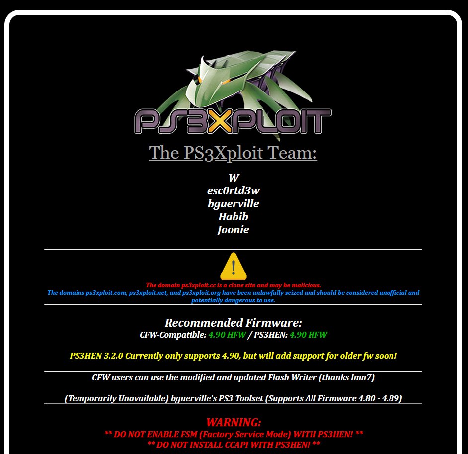 Nathan Martin 🇪🇸 on Twitter: "PS3HEN 3.2.0 has been released! Thanks to PS3Xploit team ...