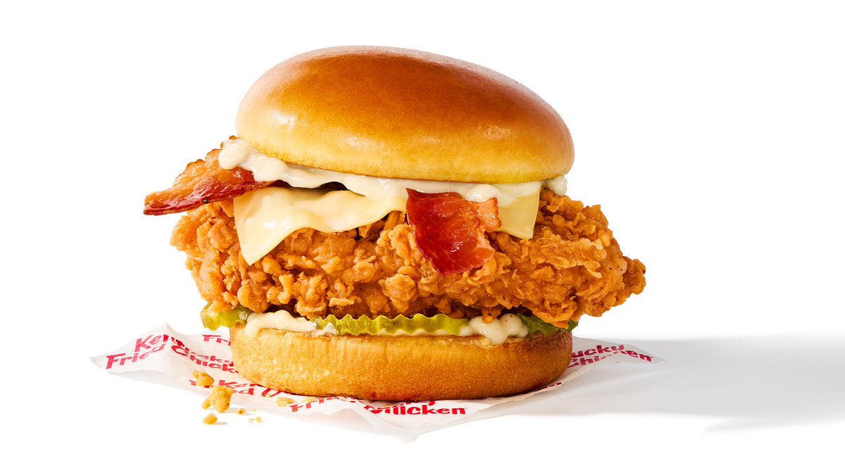 KFC on Twitter: "For y’all crazy folks who like chicken sandwiches with buns, the Bacon & Cheese ...
