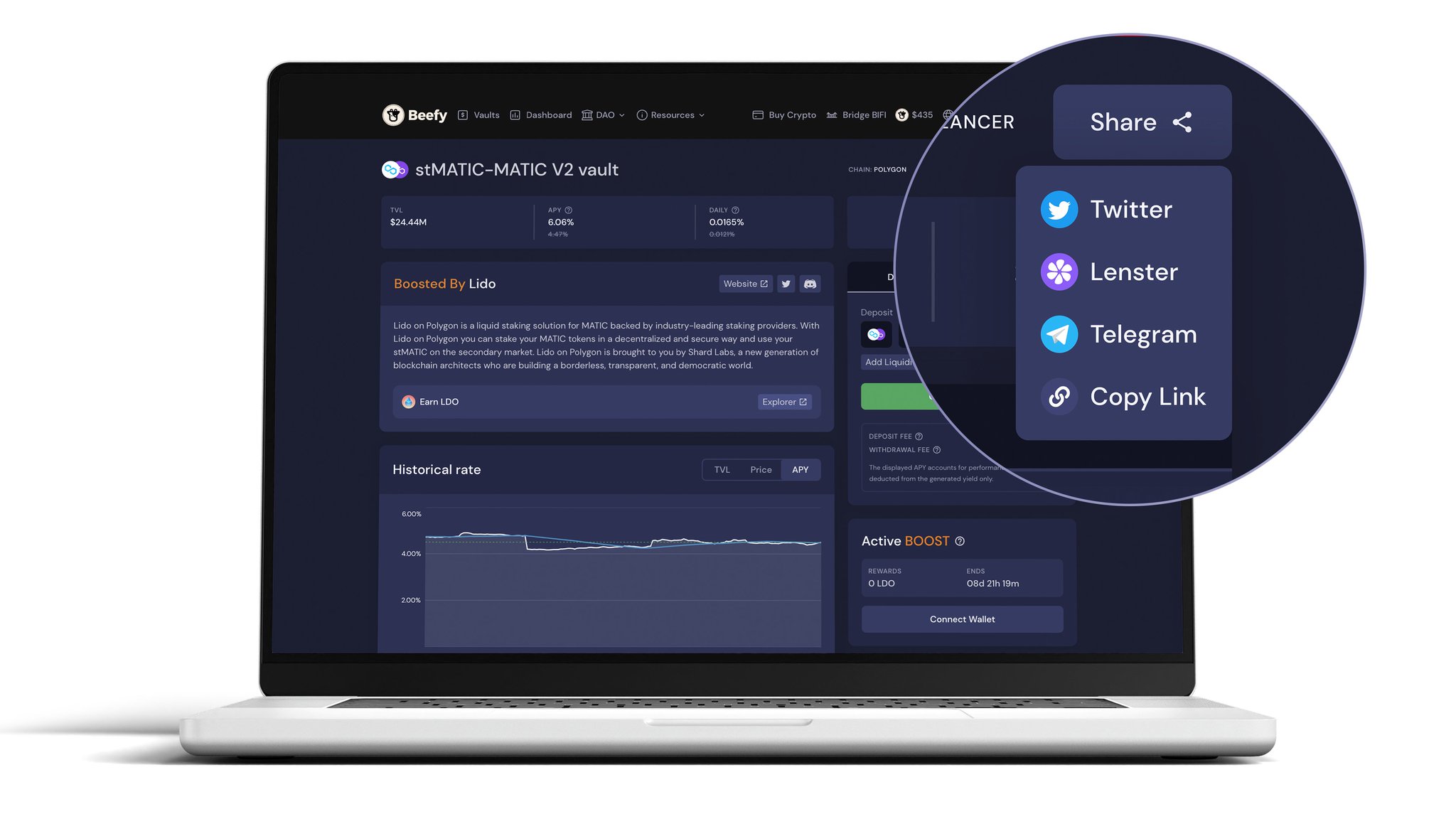 Beefy on Twitter: "Stop keeping your favorite Beefy vaults to yourself. Share them with your ...