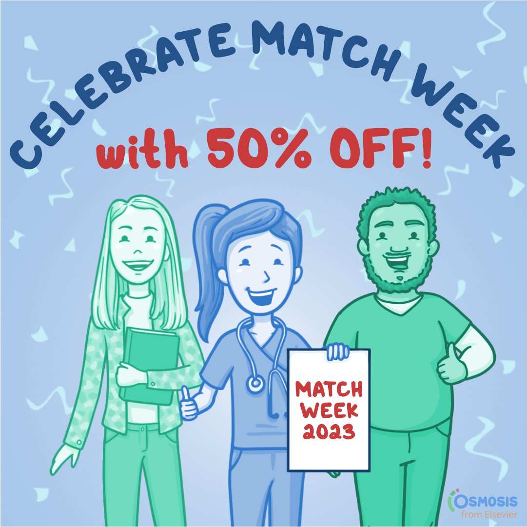 Osmosis from Elsevier on Twitter: "Celebrate Match Week with 50% off Osmosis! Study smarter with ...