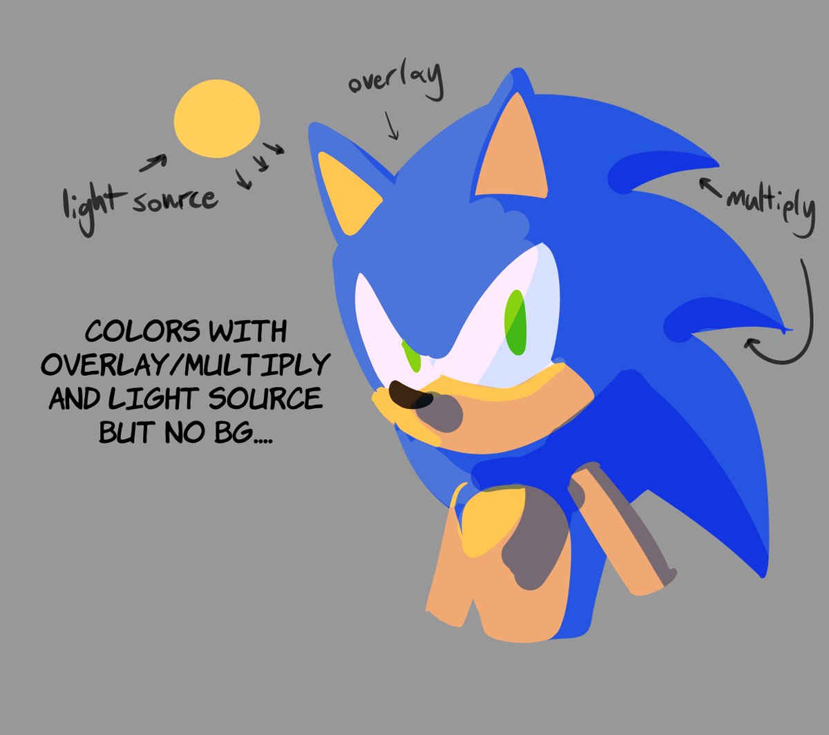 ソニック 「brief color rendering demo of my process」|Aaron Dugger @ looking ...