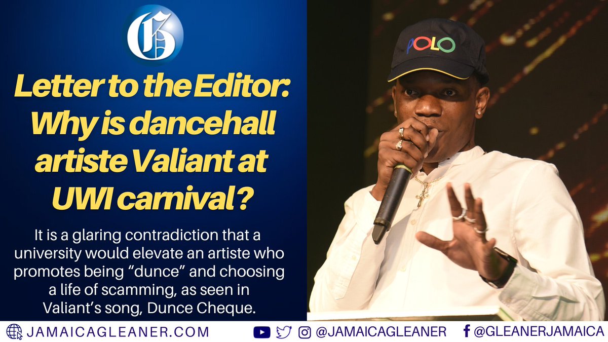 Jamaica Gleaner on Twitter: "The Editor, Madam: I am writing this letter because I am troubled ...