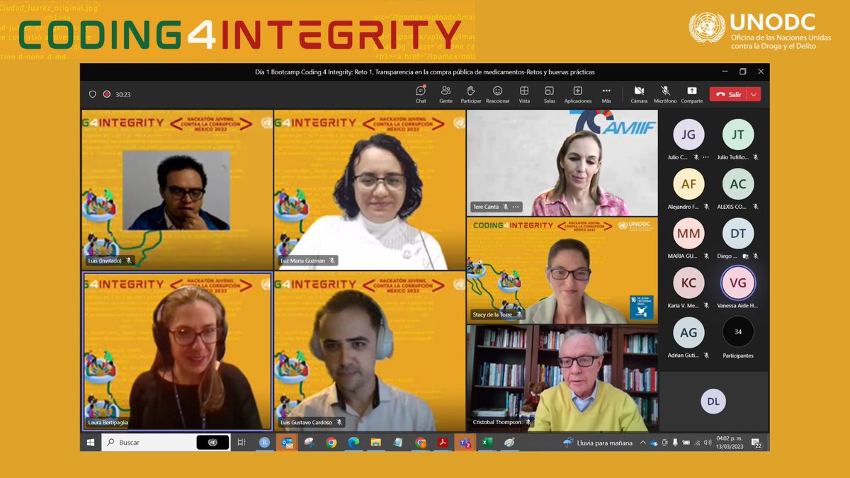 UNODC México on Twitter: "53 jóvenes 👨‍💻👩‍💻 buscan generar soluciones anticorrupción que sean ...