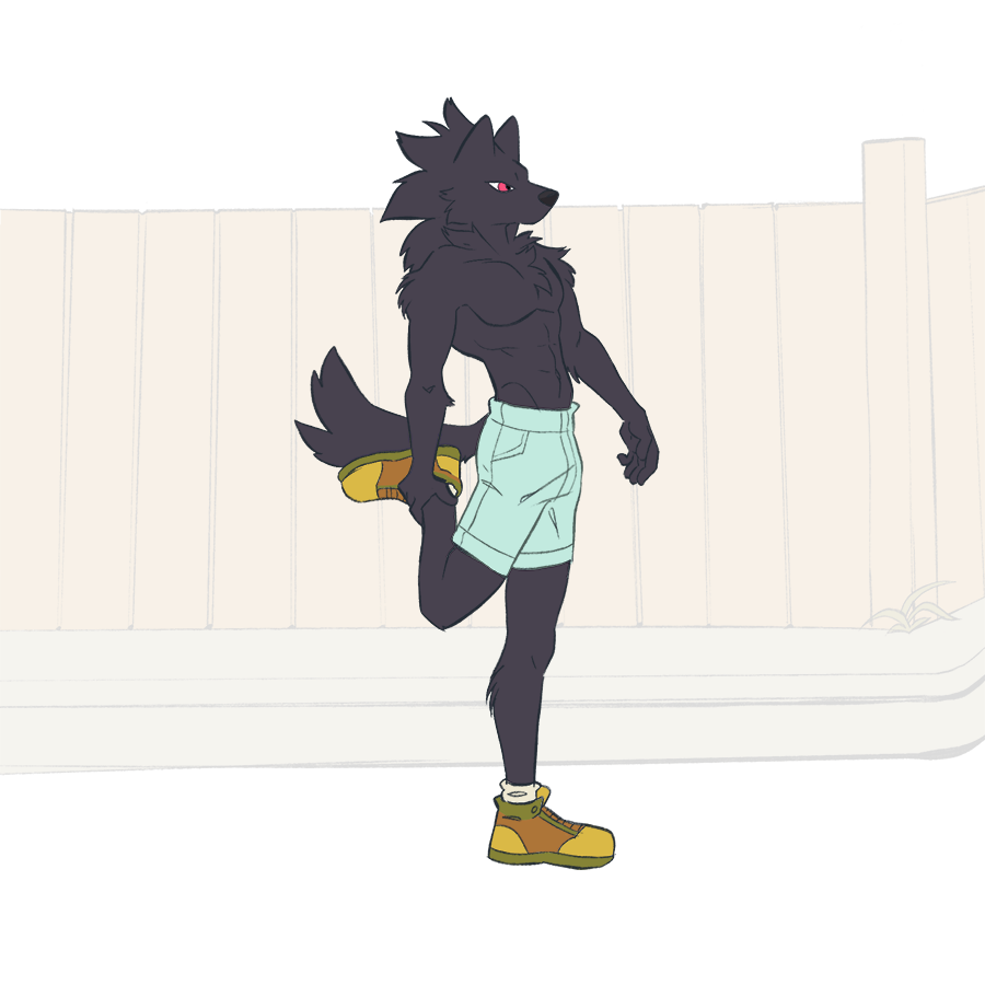 furry shorts furry male smile tail animal ears bag illustration images