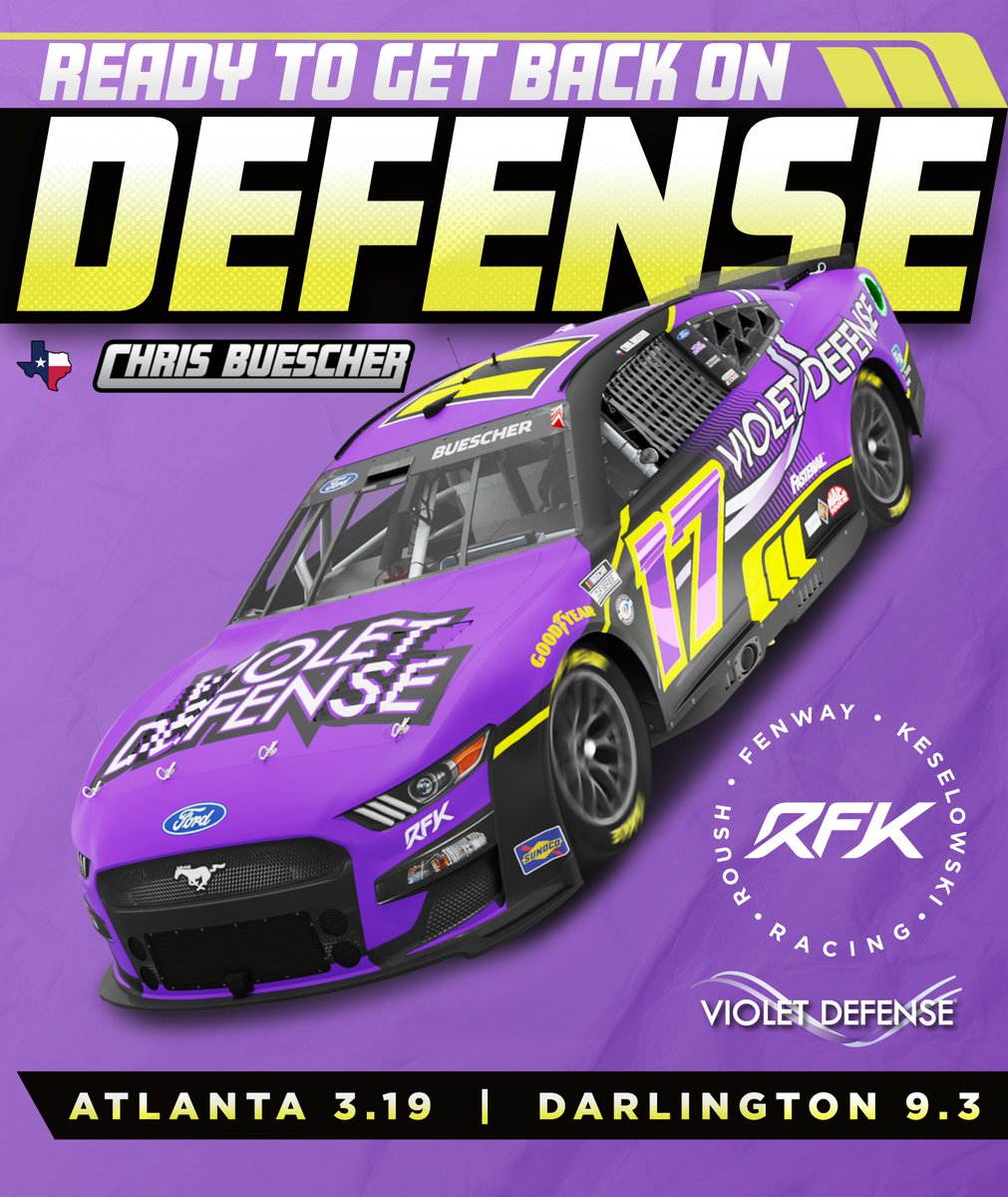 Chris Buescher Violet Defense for Atlanta : r/NASCAR