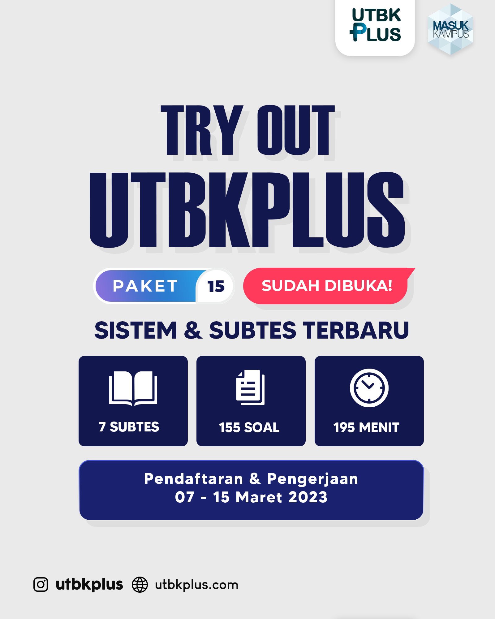 TRY OUT ONLINE UTBK SBMPTN (@utbkplus) / Twitter
