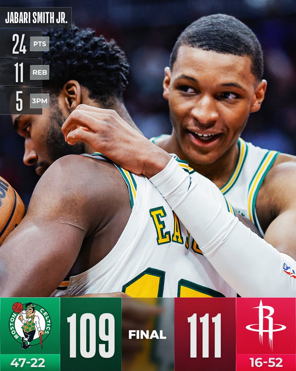 NBA on Twitter: "Jabari Smith Jr.'s third-straight 20/10 game leads the @HoustonRockets past ...