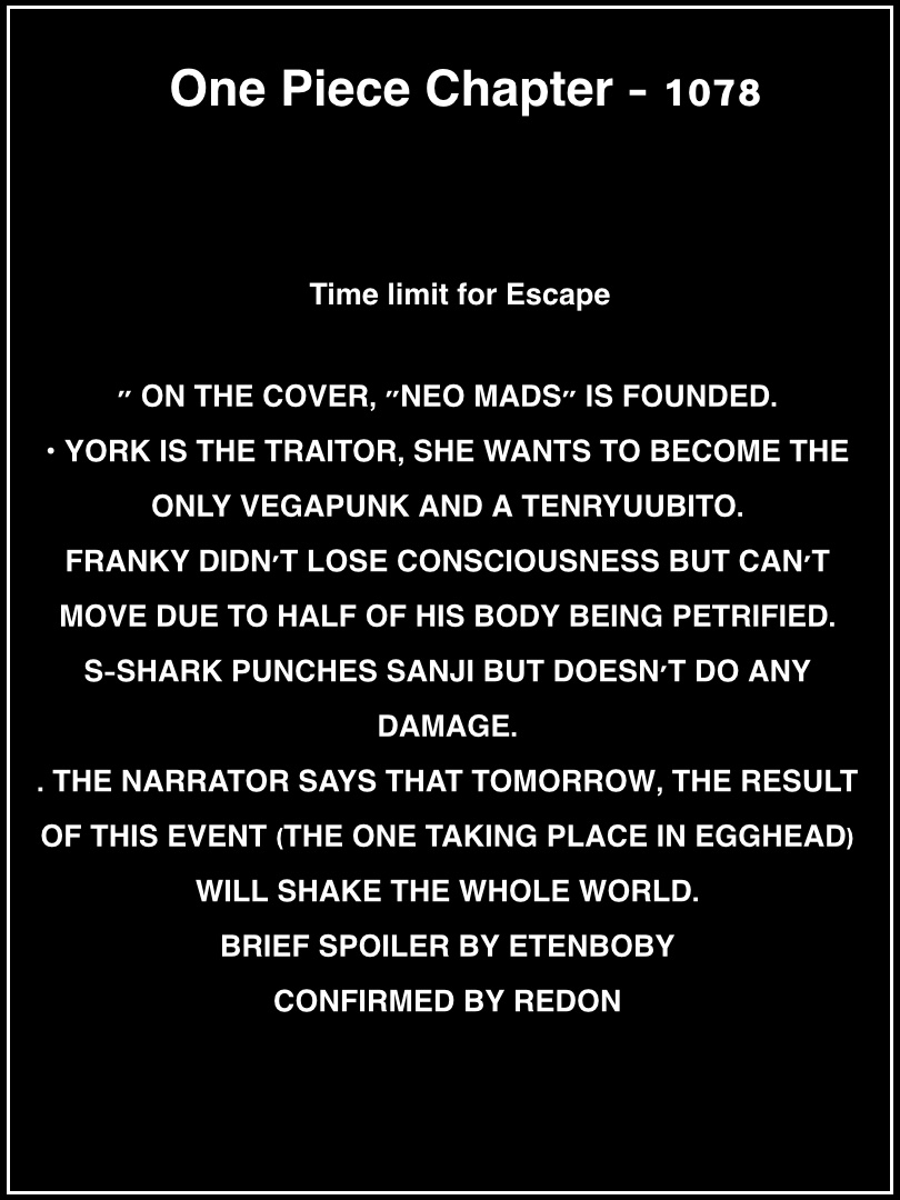 One Piece Chapter 1079 Release Date, Spoilers, Read Online, Raw Scans ...