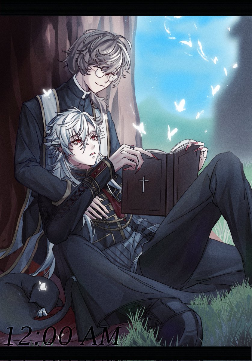 瓦迦 on Twitter: "#くろのあとりえ #かな絵 #KuzuArt 【#2023白情黑啥周年企划】 【10:00-12:00】的黑黑在做啥 ——p1绘制 草稿:瓦迦 线稿:哟_嘿 ...