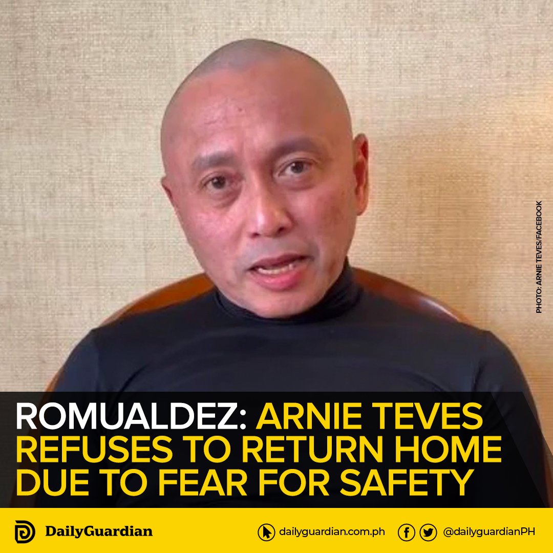 Daily Guardian on Twitter: "Negros Oriental Rep. Arnolfo Teves is refusing to come home as he ...