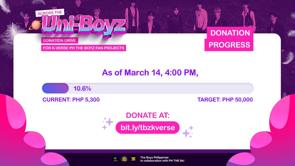THE BOYZ Charts on Twitter: "RT @TBZFUNDS_PH: ACROSS THE UNI-BOYZ: DONATION DRIVE 🪐 PROGRESS ...