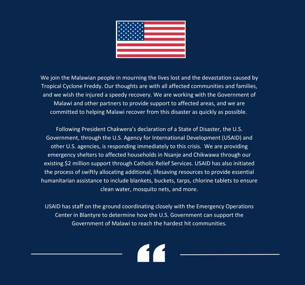 U.S. Embassy Lilongwe on Twitter: U.S. Embassy Lilongwe on Twitter: