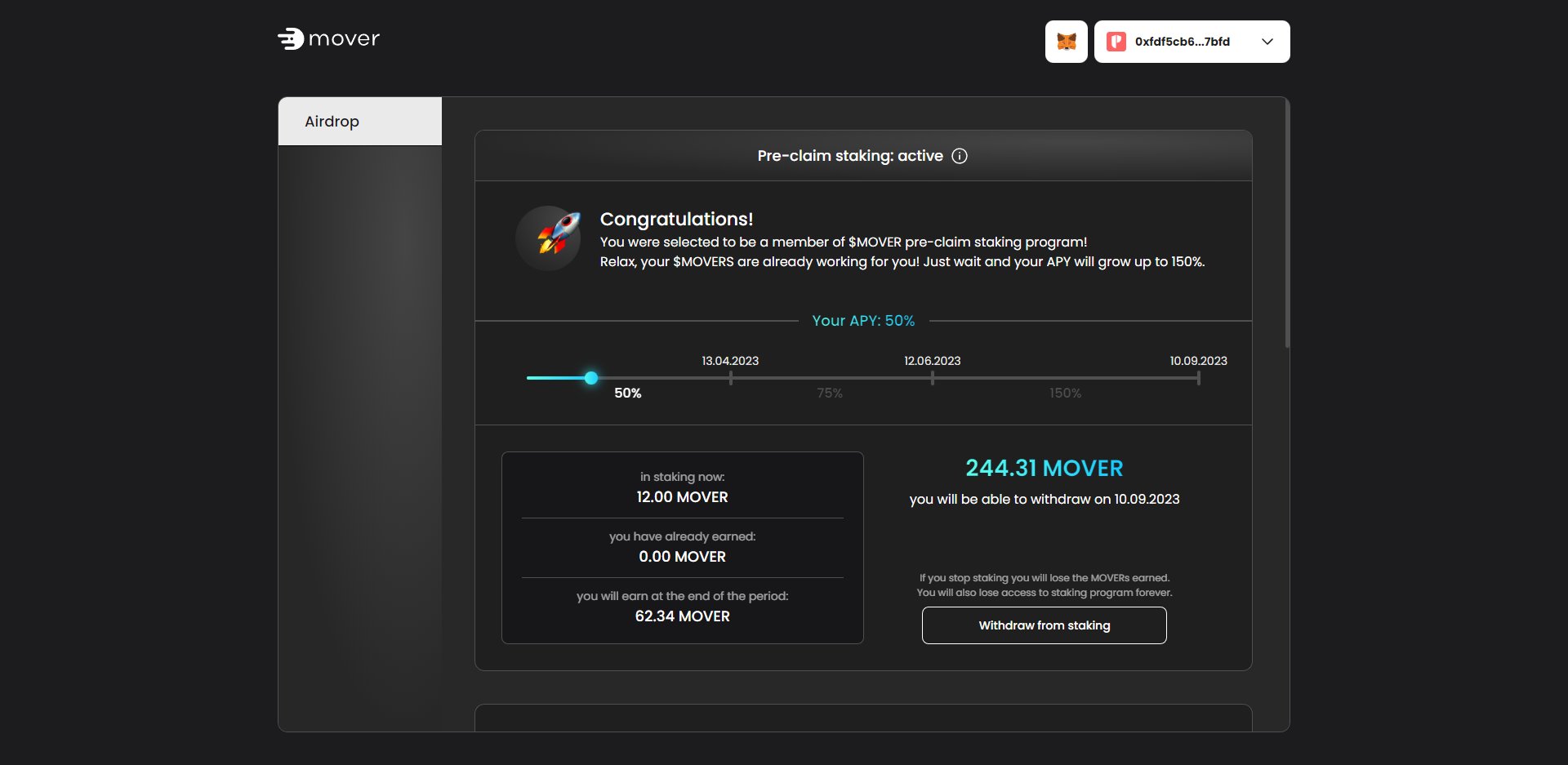 Mr Rix Crypto 👁️‍🗨️(mrrix.lens) on Twitter: "#Mover Token Claim Page Available You can now check ...
