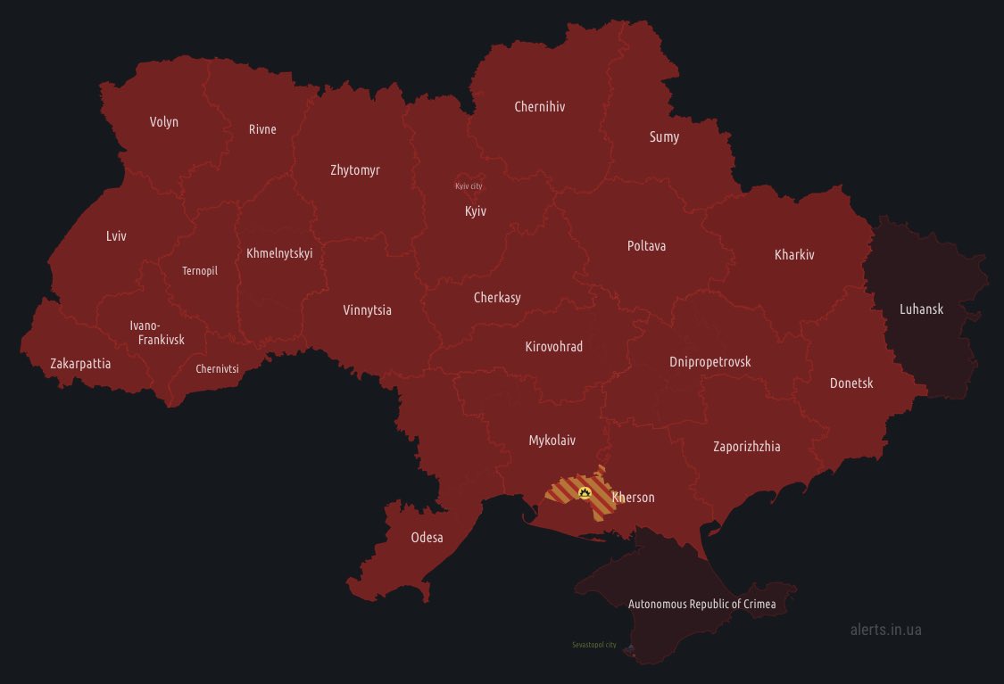 Ukraine Battle Map On Twitter Air Raids Sirens 🚨 Are Active Again For