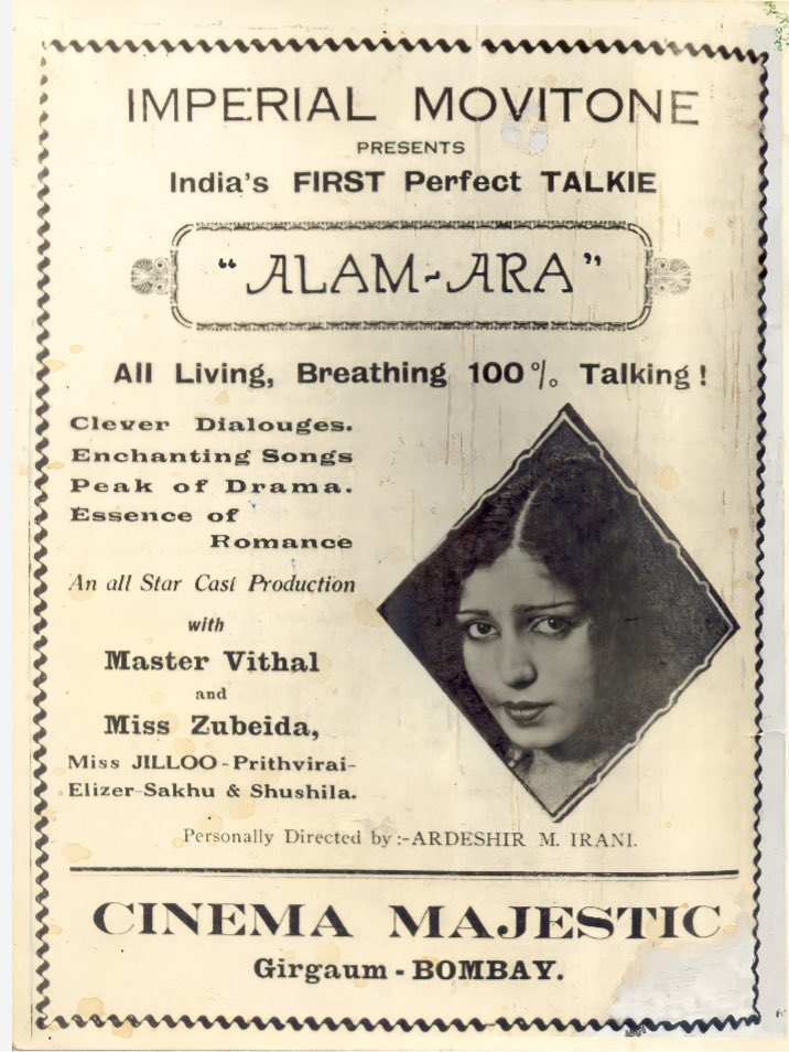 Mumbai Heritage on Twitter: "Today in 1931, India's first talkie Alam-Ara was released at ...