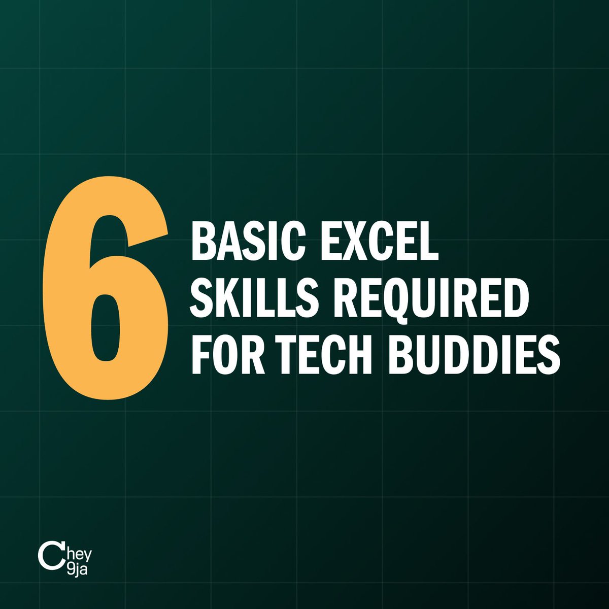 6 Basic excel skills required for tech buddies. A thread 🧵 - Thread ...