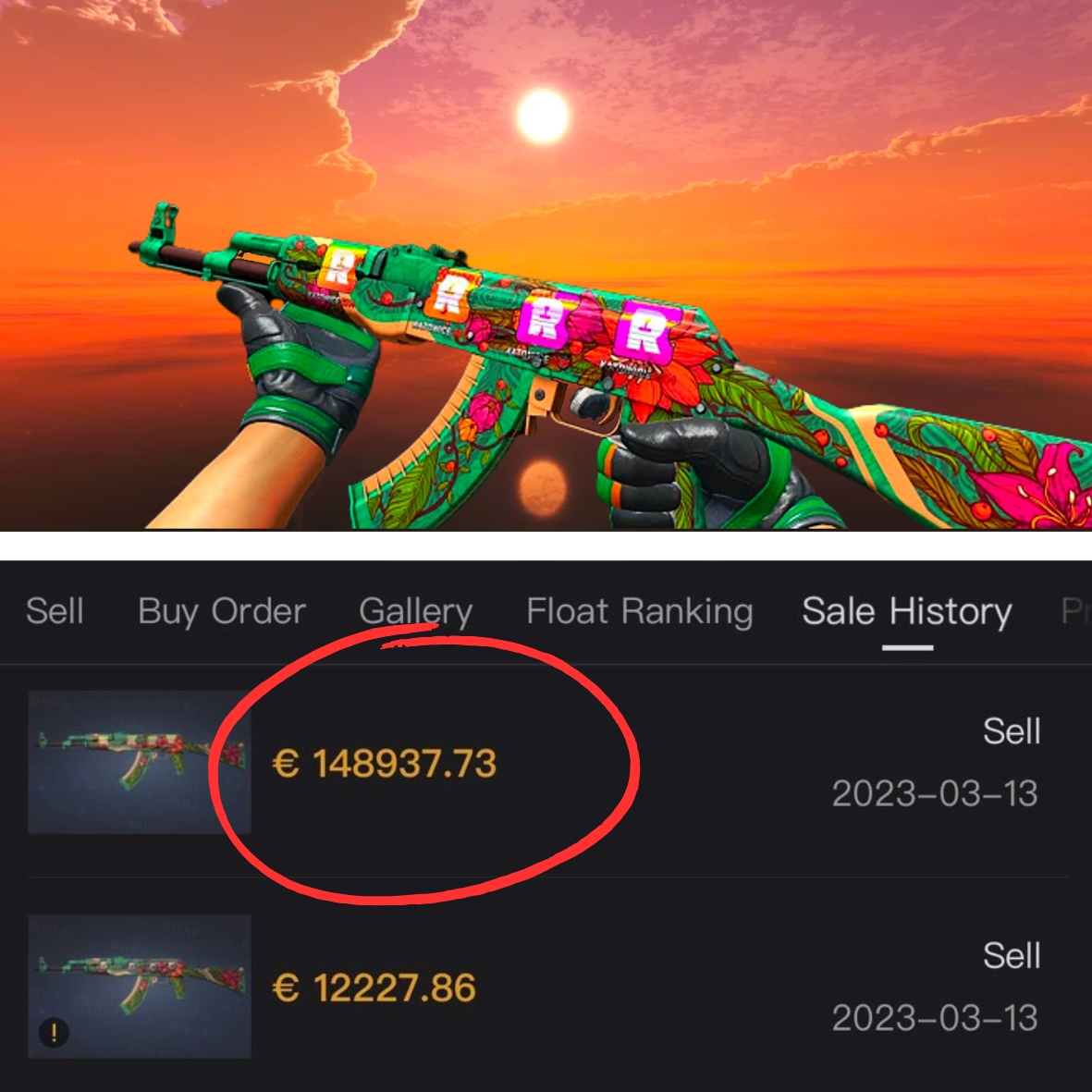 DEXERTO.FR on Twitter: "Un skin d'arme CS:GO très convoité pour l'AK-47 (Wild Lotus) a été vendu ...