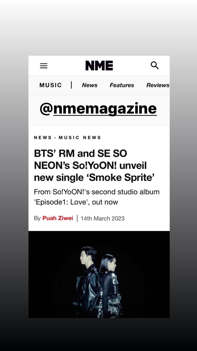 RMCharts⁷ 💙 on Twitter: "So!YoON! (@sleeep__sheeep) on Instagram Stories #SmokeSprite #RM"
