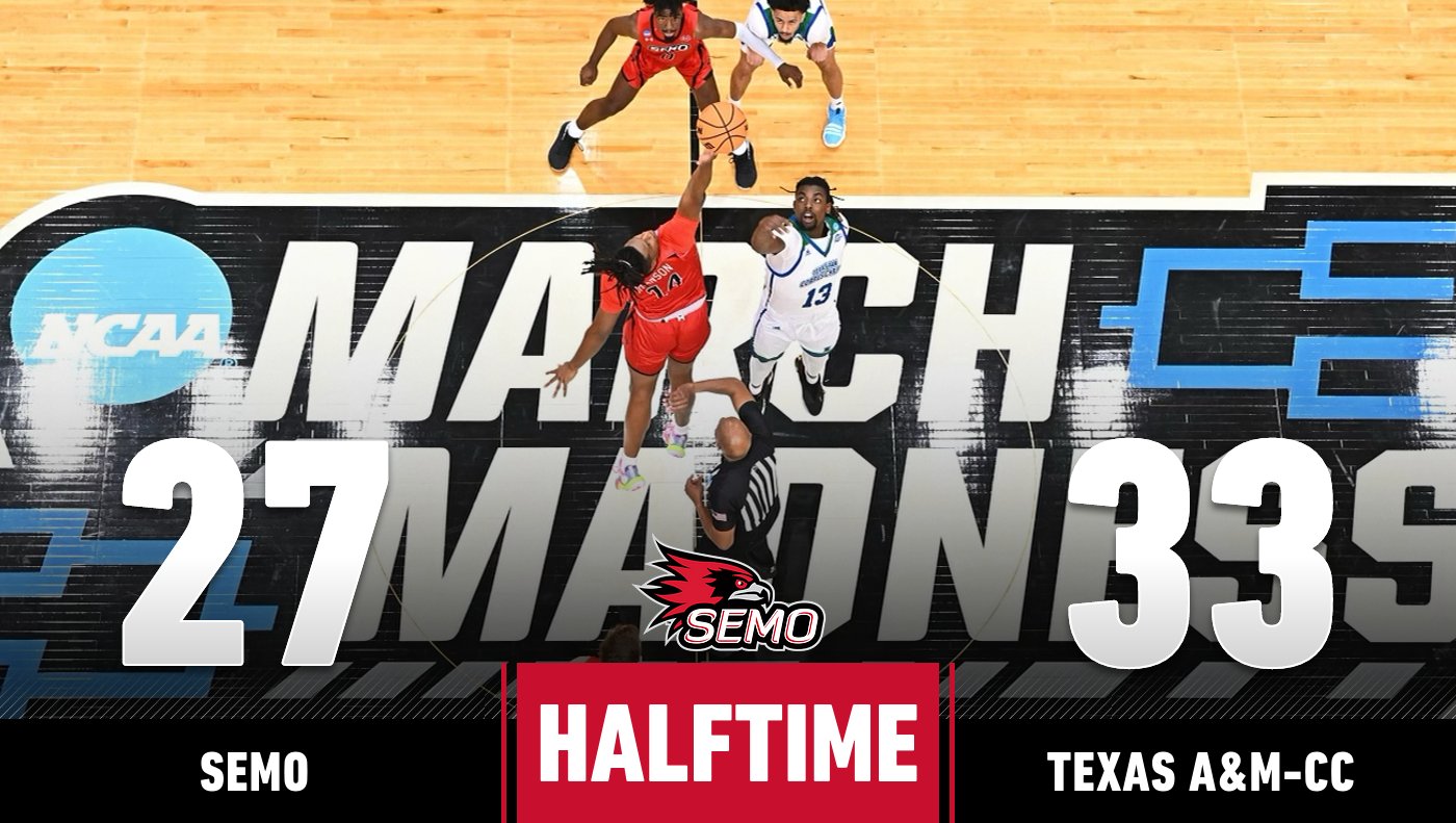SEMO Men’s Basketball 🏀⚫️🔴🏆 on Twitter: "TAMCC 33, SEMO 27 | HALFTIME Adam Larson leads the ...
