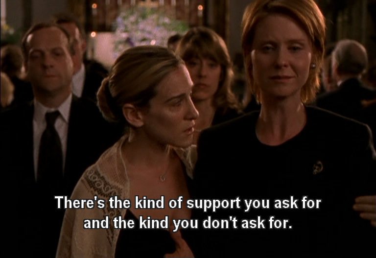 hannah on Twitter: "Steve showing up unannounced at Miranda’s moms funeral is another level of ...