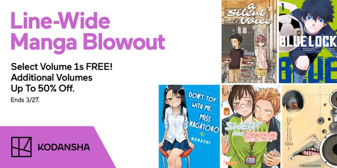 🧭Manga Alerts & Restocks #uw7s 🌊 on Twitter: "Kodansha's "Line-Wide Digital Manga Blowout Sale ...