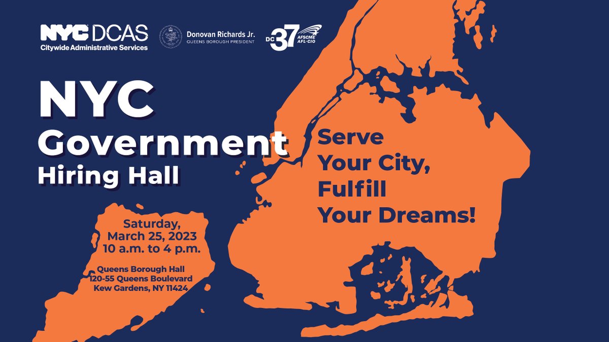 NYC DCAS on Twitter: "Is public service your calling? Join @NYCDCAS, @QnsBPRichards, and ...