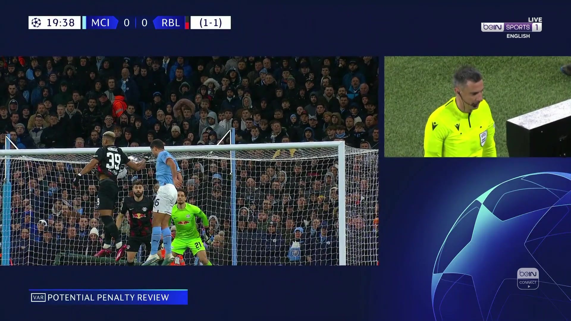 beIN SPORTS on Twitter: "So is this handball? #beINUCL #UCL #MCIRBL https://t.co/3Rzi29Zxpr ...