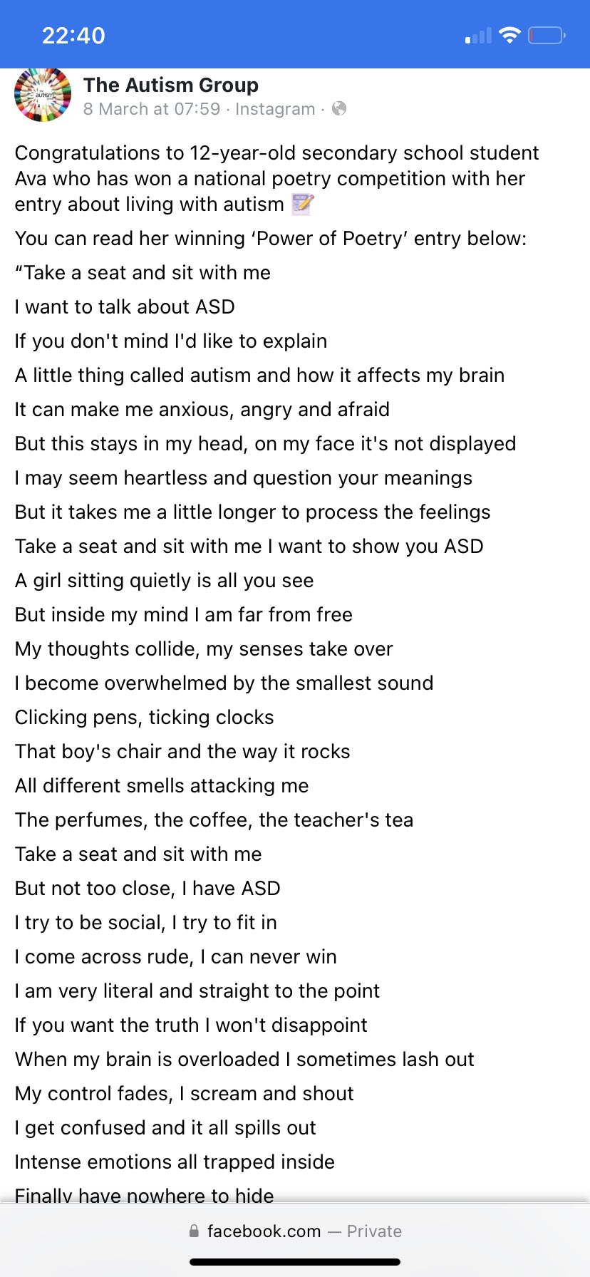 Matt Le Tissier🌸 on Twitter: "Amazing poem from a 12 year old girl ...