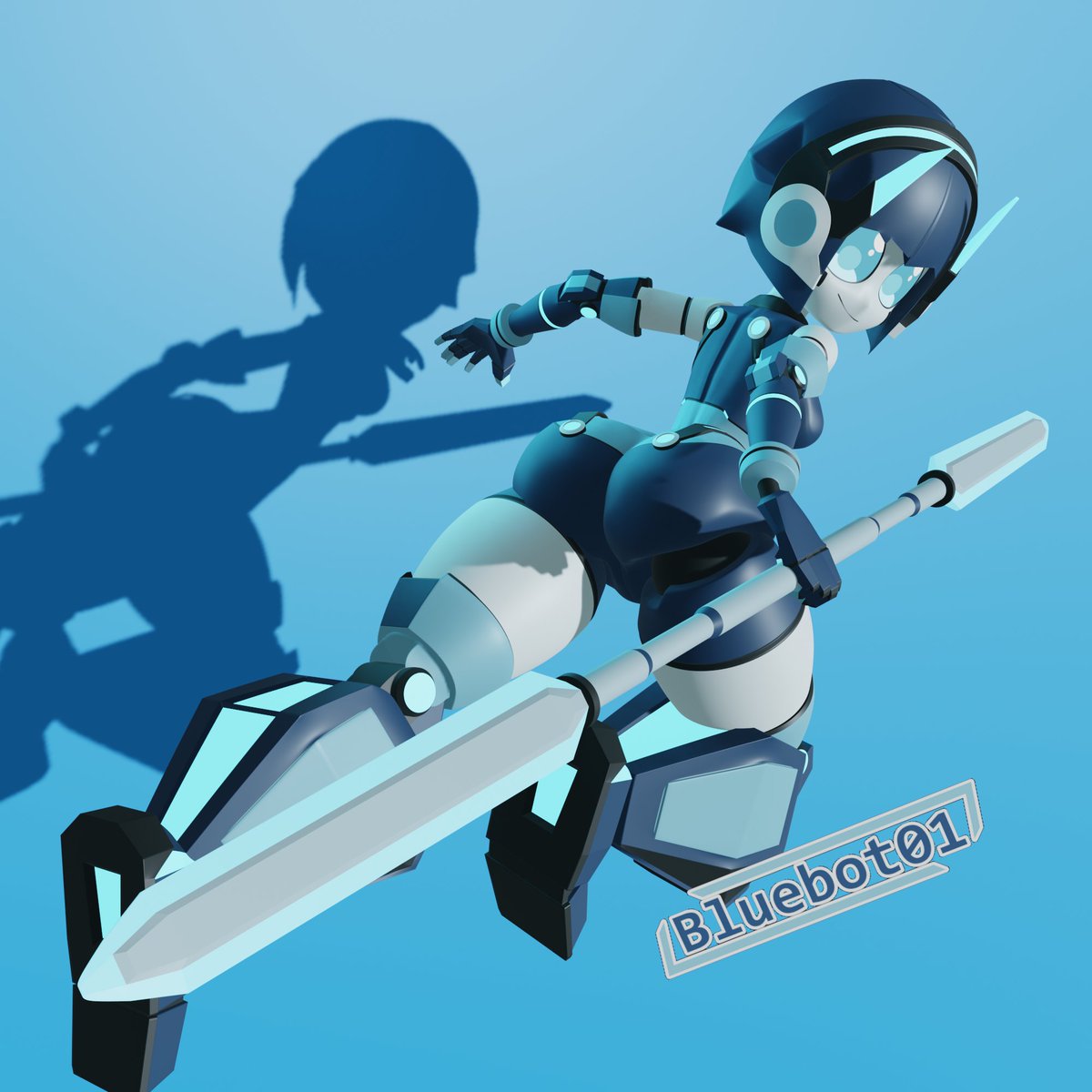 Sussy Demon 🔞 on Twitter: "RT @Bluebot01: Aoi posing with her new double saber. #ロボ娘 #メカ娘 ...