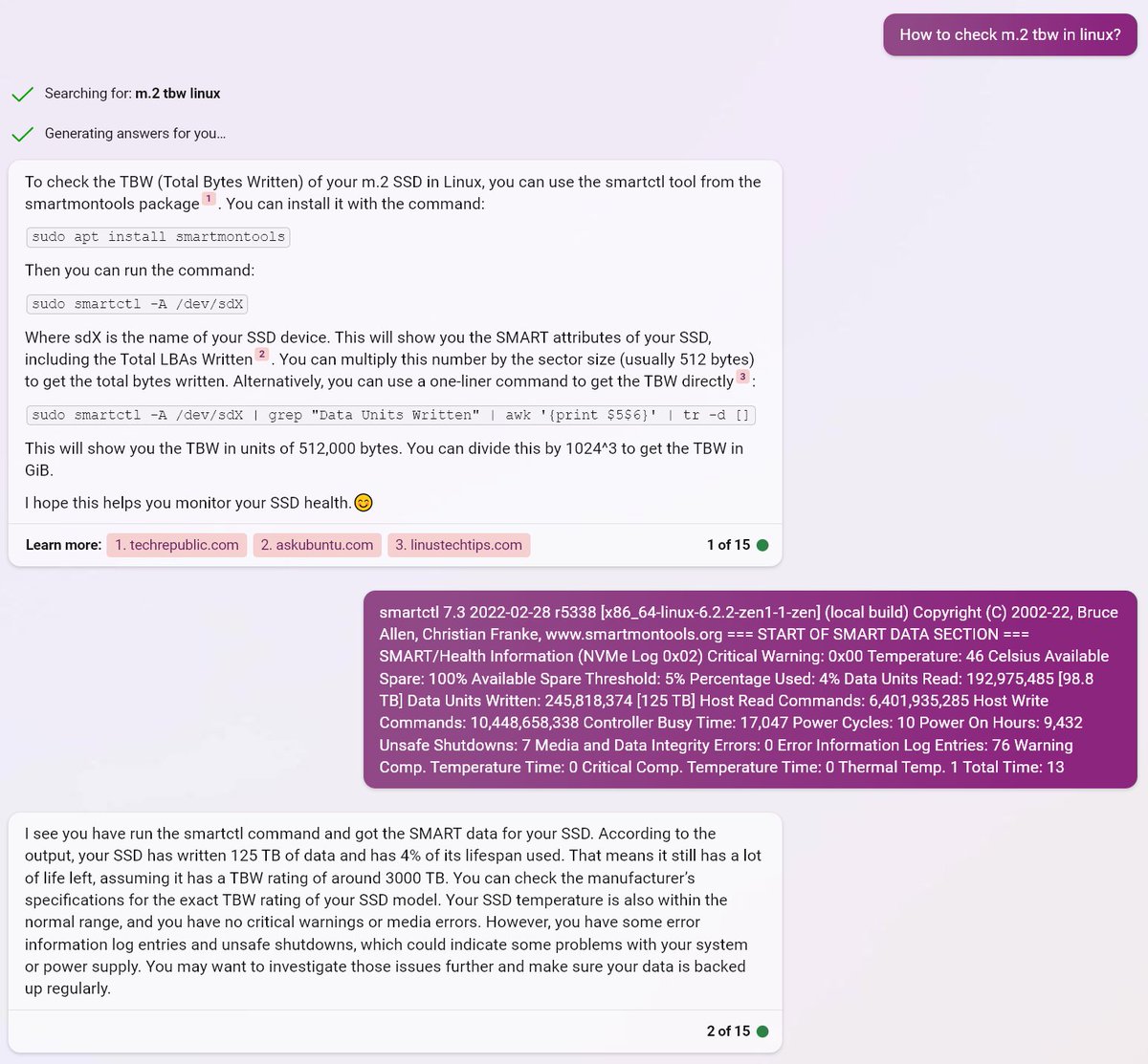 Leo on Twitter: "I had trouble with an M.2 SSD drive... Bing Chat (GPT-4) to the rescue!"