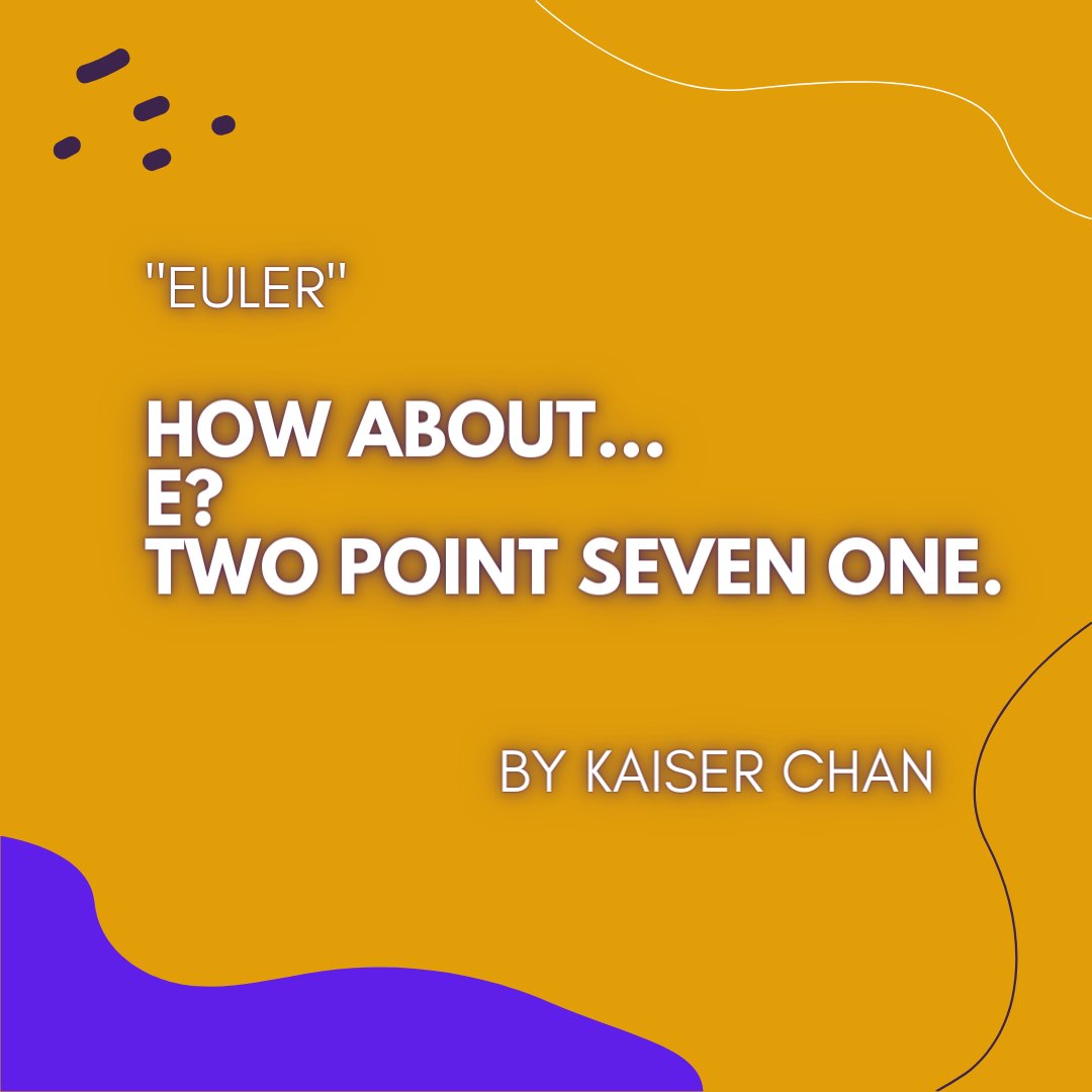 PSHS MC Math Club 🐰 on Twitter: "Why a poem about Euler on Pi Day? Read the information below!"