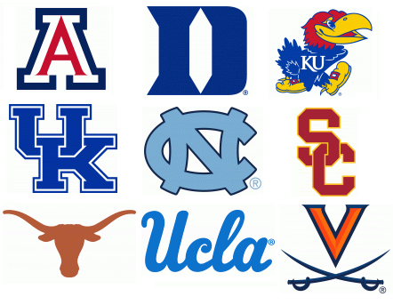 College Basketball Team Logos