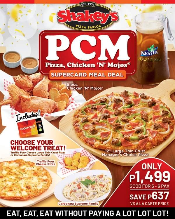 Shakey's Philippines on Twitter: "Celebrate our 48th Anniversary with us! 🎉🎉 Grab our PCM ...