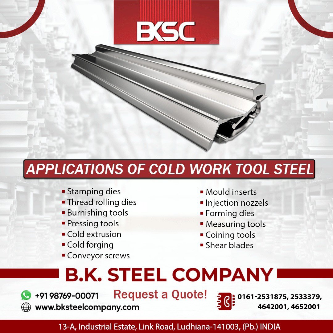 B.K. Steel Company on Twitter: "APPLICATIONS OF COLD WORK TOOL STEEL Stamping dies Thread ...