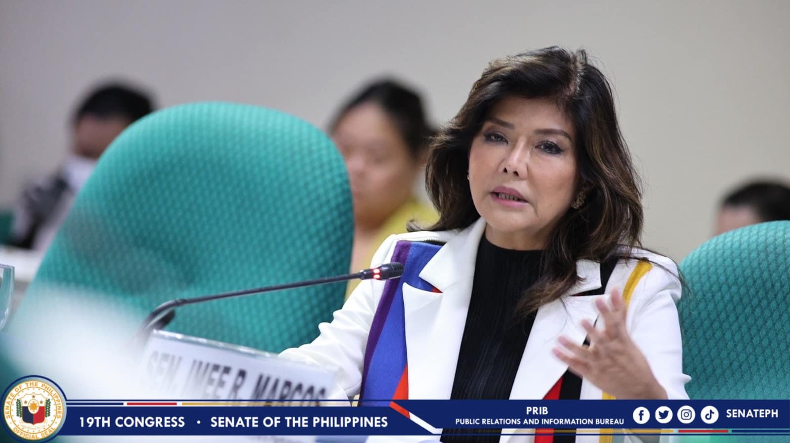 Senate of the Philippines on Twitter: "Sen. Imee R. Marcos presides over a hearing on proposed ...