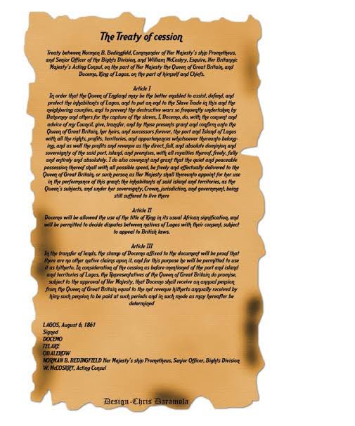 Oseni Rufai On Twitter The Treaty Of Cession 6 August 1861 Or The